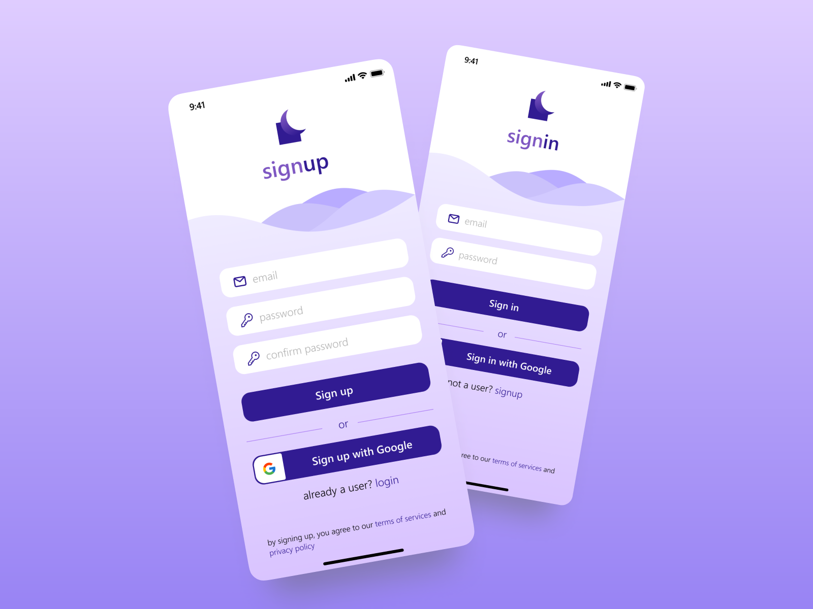 Authentication Screens by Rahul Hegde on Dribbble