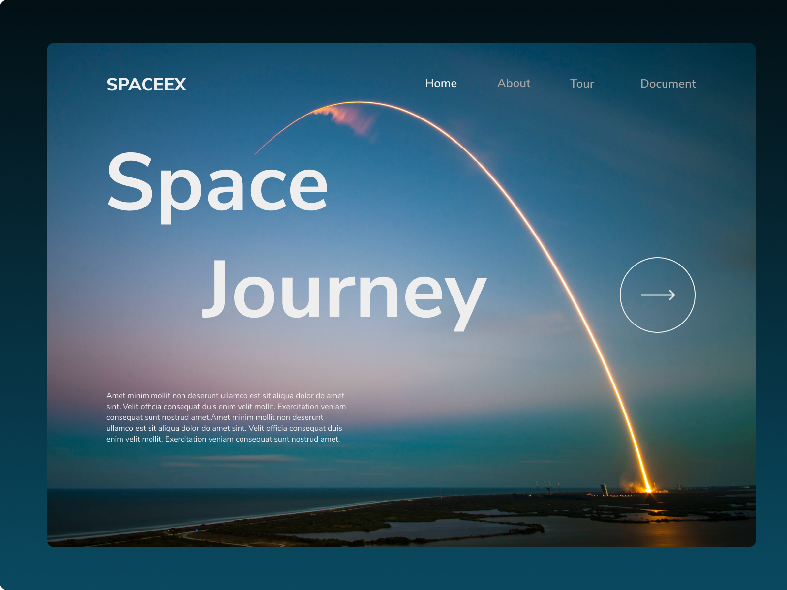 Space Journey Homepage by Sarwar Jahan Rimon on Dribbble