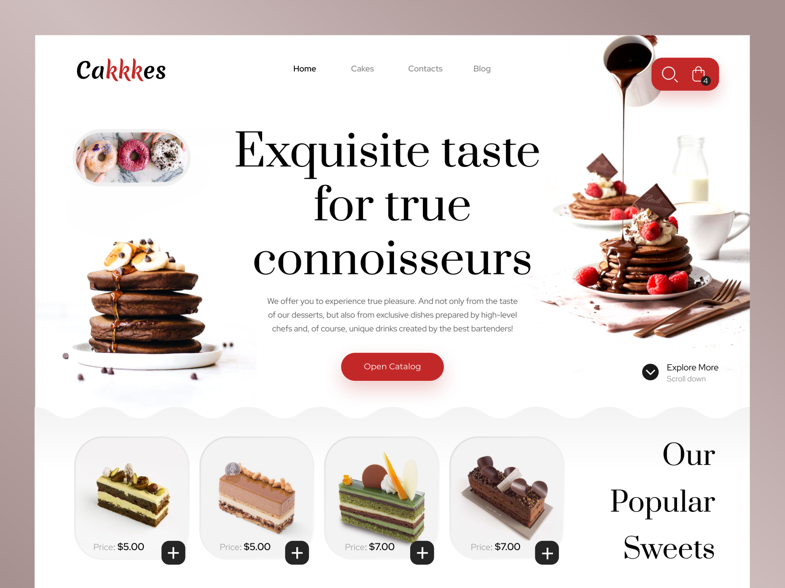 Web Design: Cakkkes - Sweet Shop by Usman A. on Dribbble