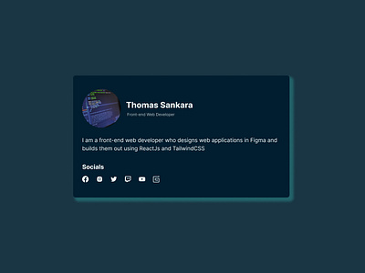 Profile Card Component by Thomas Sankara on Dribbble