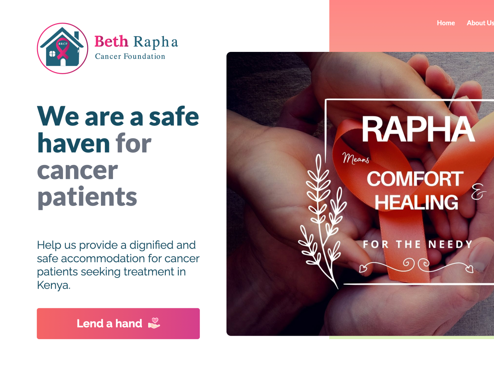 Beth Rapha Cancer Foundation Website design by moses kamau on Dribbble