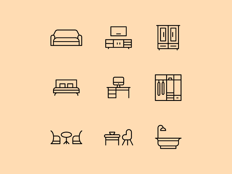 Home Icon Set by alvodsgn on Dribbble