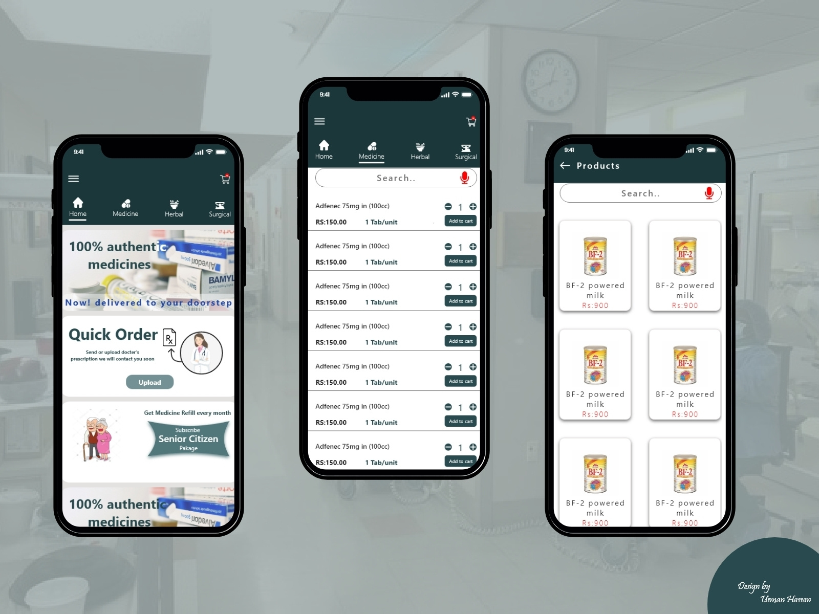 Medication app by Usman Hassan on Dribbble
