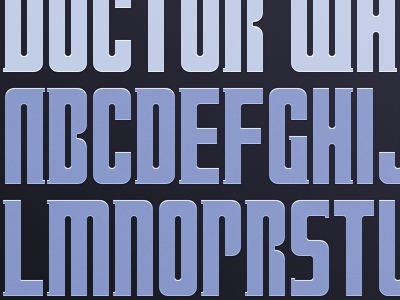 Doctor Who Font by Louie Mantia, Jr. on Dribbble