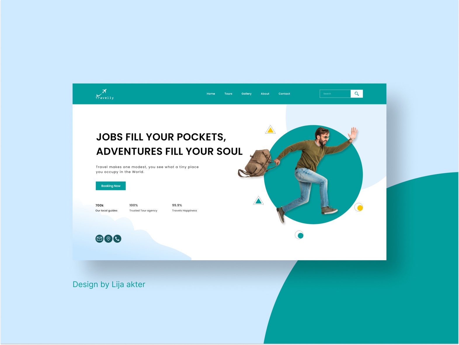 Travel website header Ui design by lija akter on Dribbble