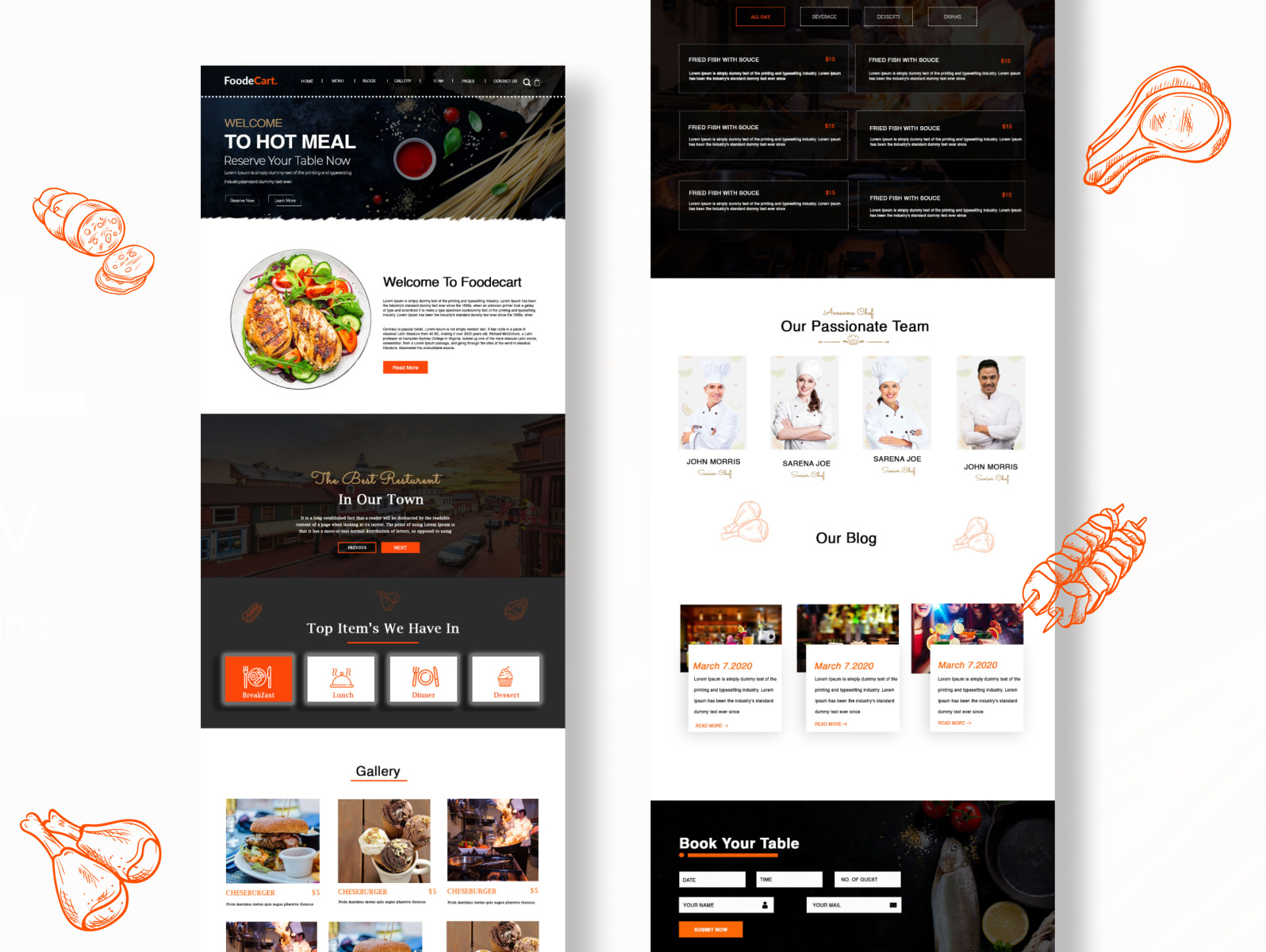 Restaurant Website Ui Design by lija akter on Dribbble