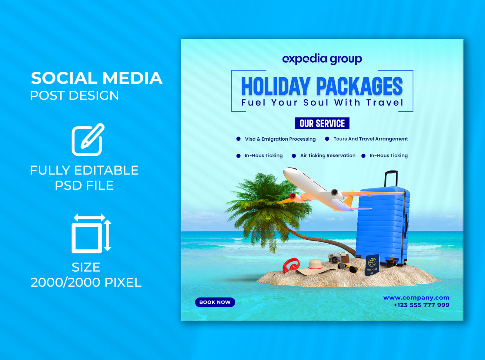 Travel and tourism Social Media post Design - Flyer Design by Nh ...