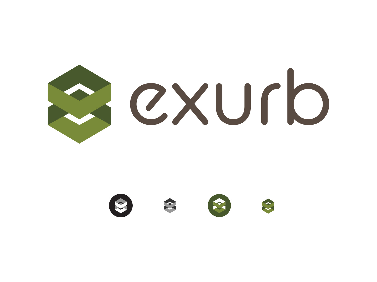 Exurb logo by ONEIRO Design on Dribbble