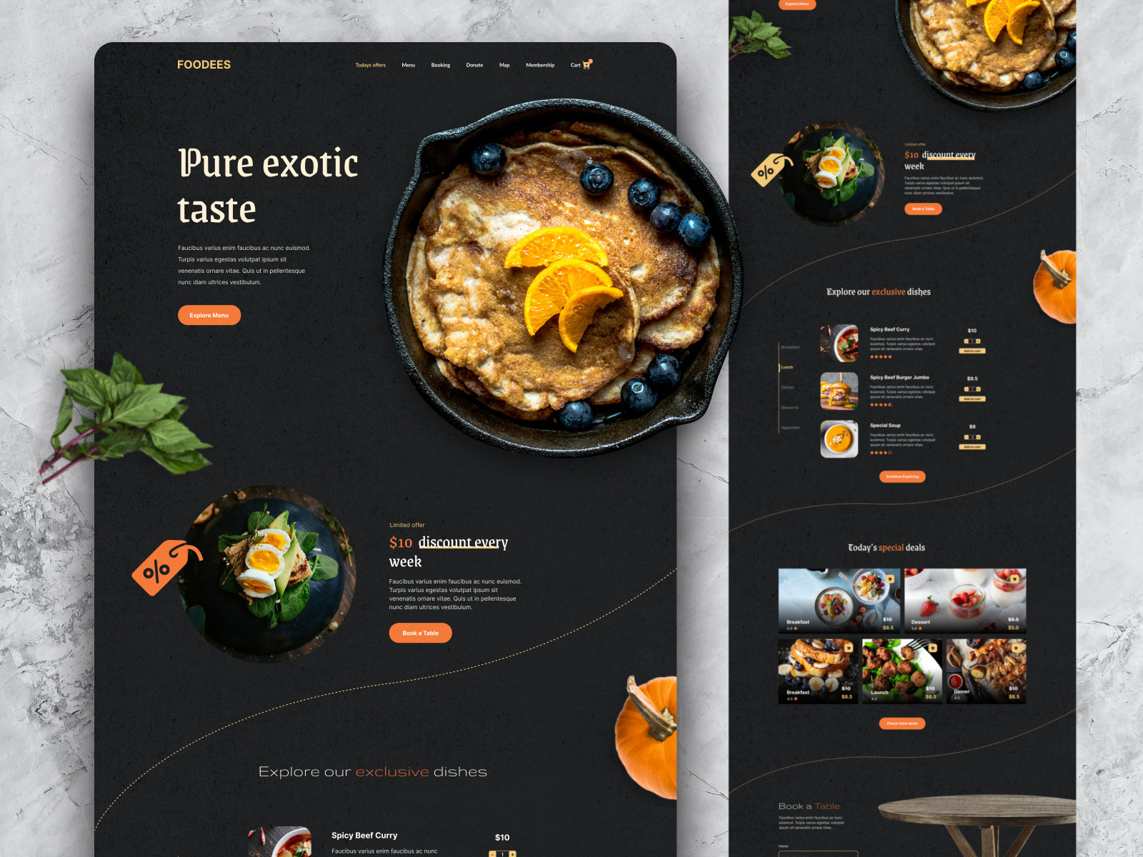 Restaurant Landing Page Homepage Design By Real Mehedi On Dribbble