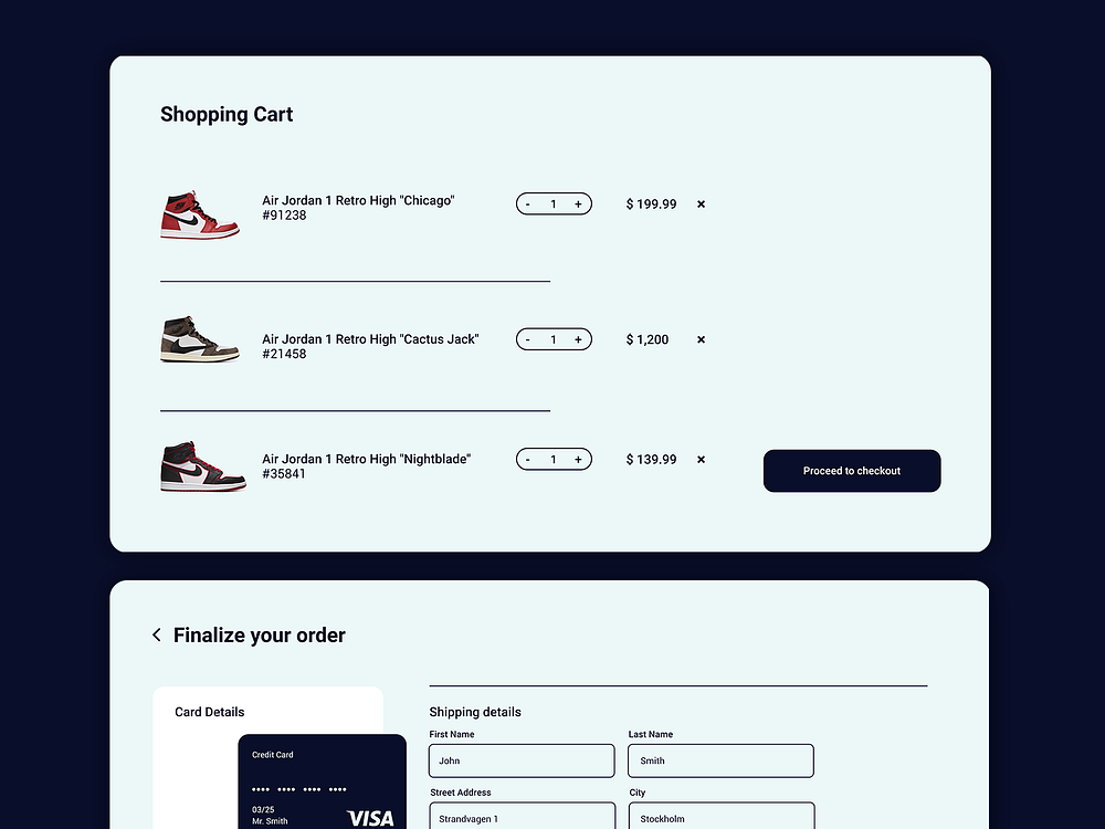 Shopping Cart UI Design designs, themes, templates and downloadable ...