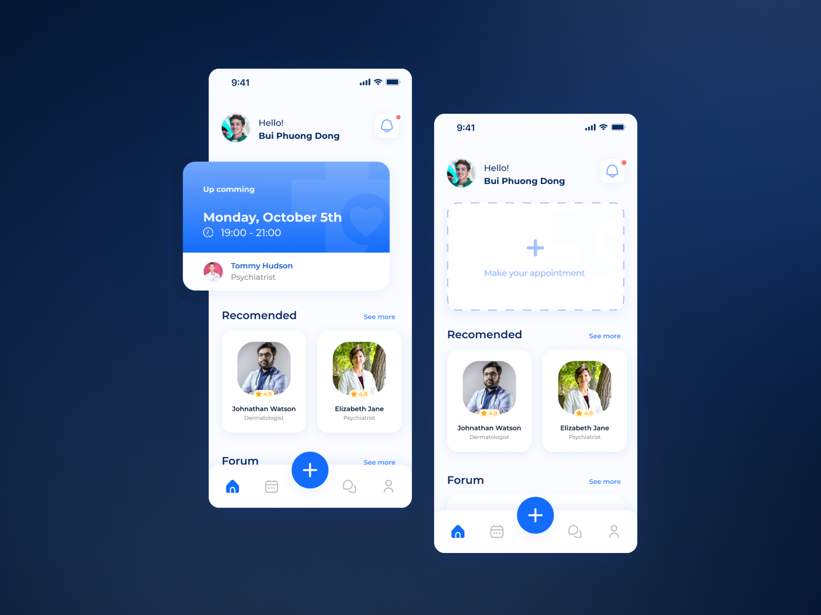 Home Screens - Medical App by Bùi Phương Đông on Dribbble