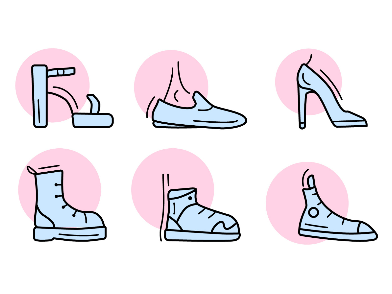Shoes icon set by Katya Apsadykova on Dribbble