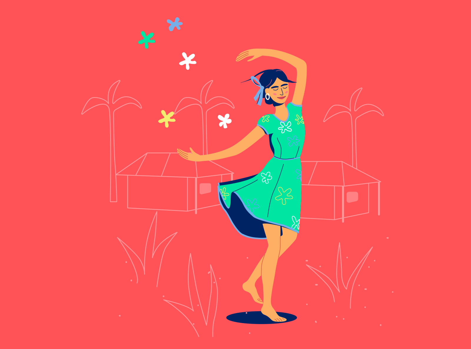 Dancing girl by Katya Apsadykova on Dribbble