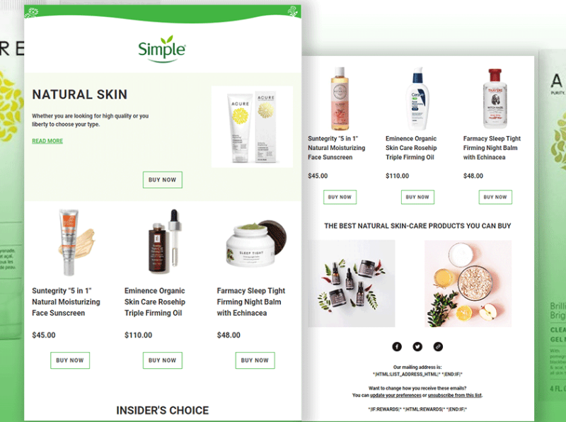 skin care responsive newsletter design by yeasin arafat on Dribbble