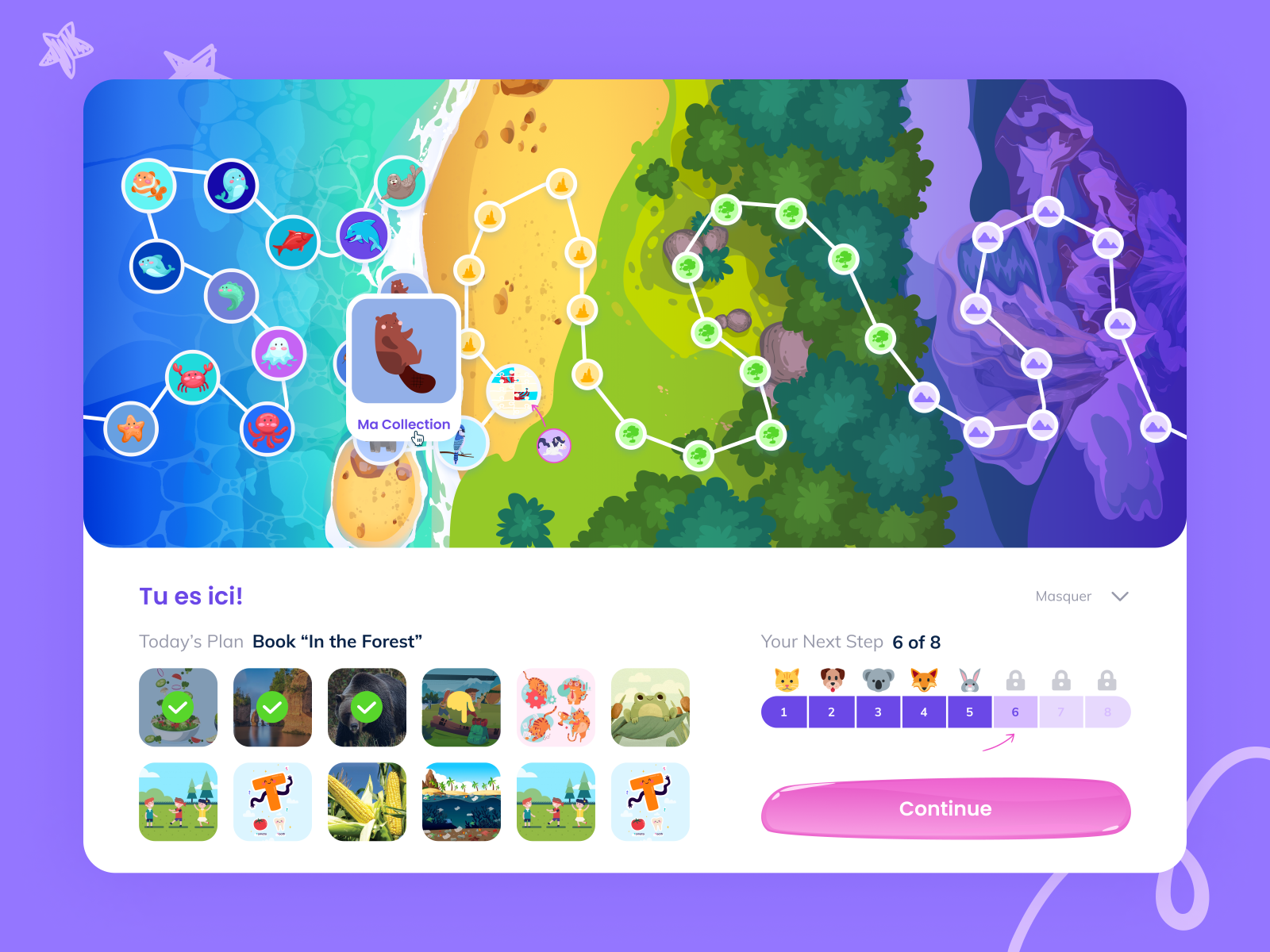 Student Dashboard | Lecture Enfant — learning platform for kids by 💻 ...