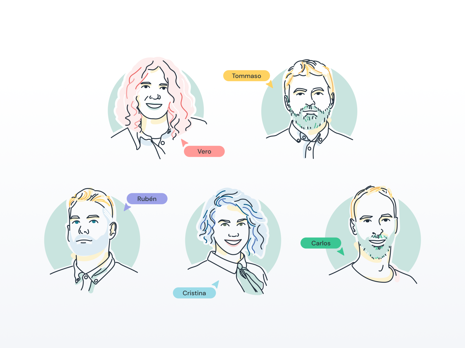 Avatar Team by YgarZa for Sales Layer on Dribbble