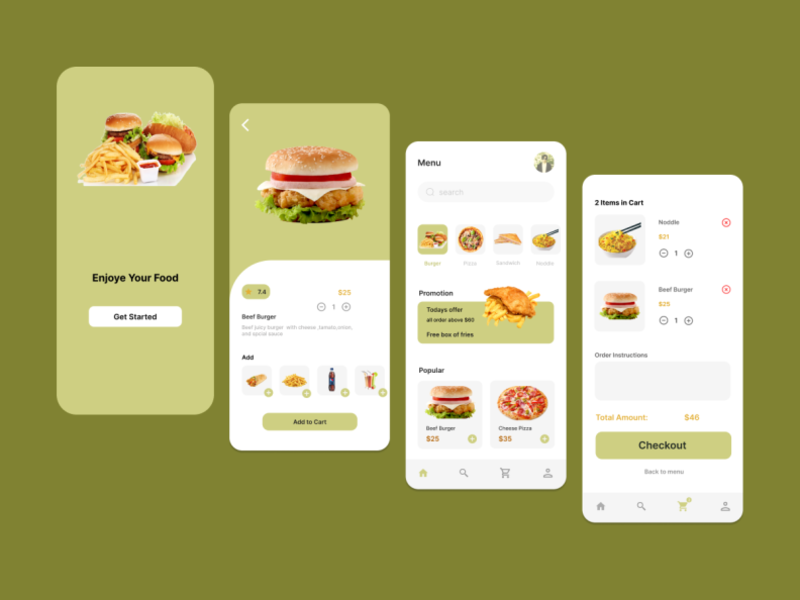 Food Mob App UI/UX Design Kit by Shaheed Khan on Dribbble