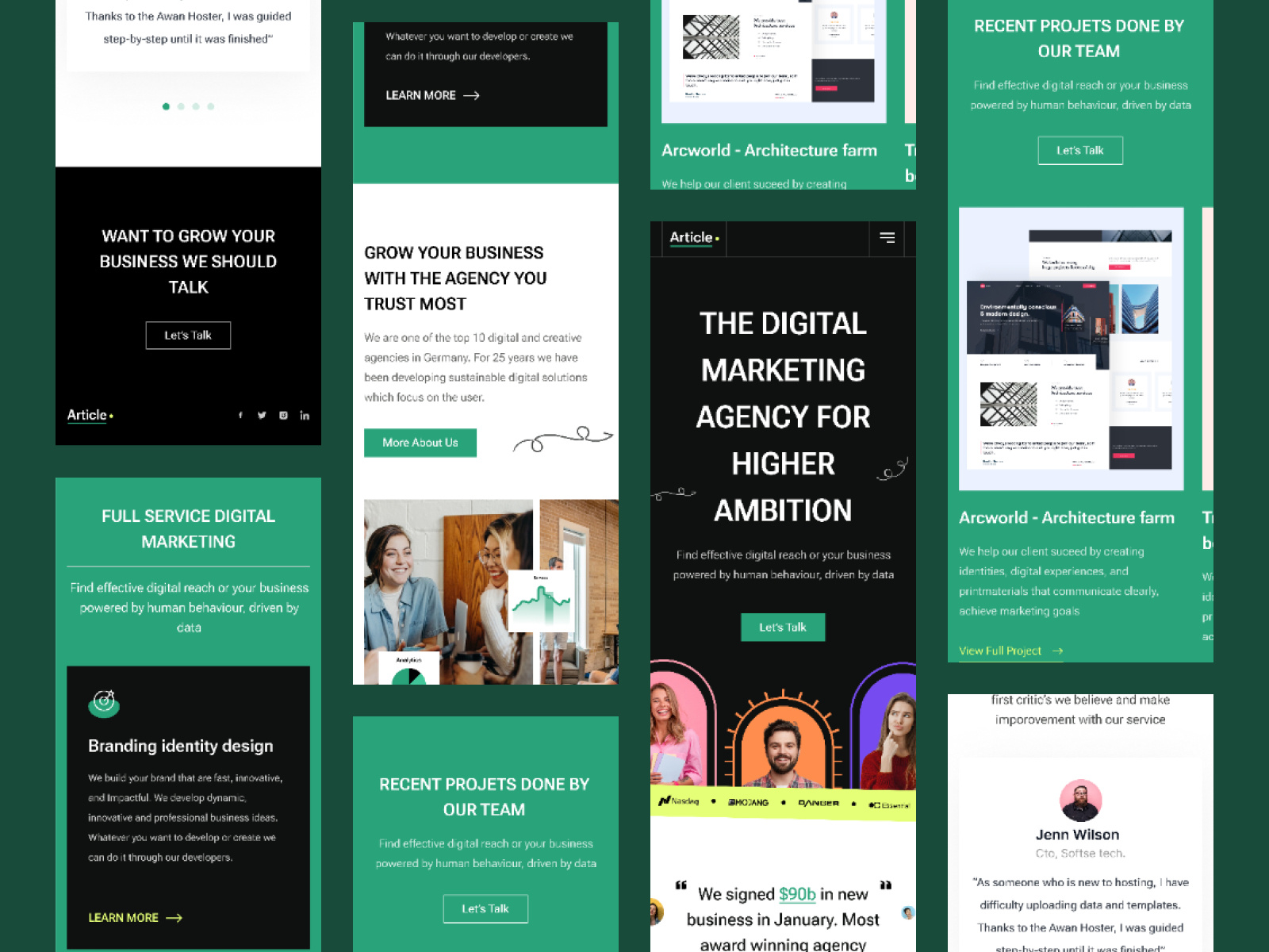 Digital Agency Mobile Responsive Design by Sourov Haldar on Dribbble