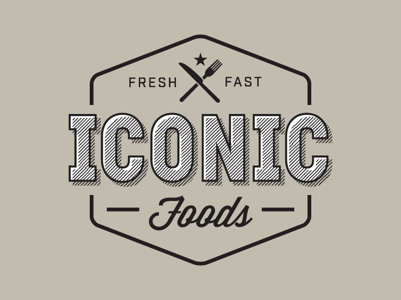 Iconic Food Logo by Jeanne Komp on Dribbble