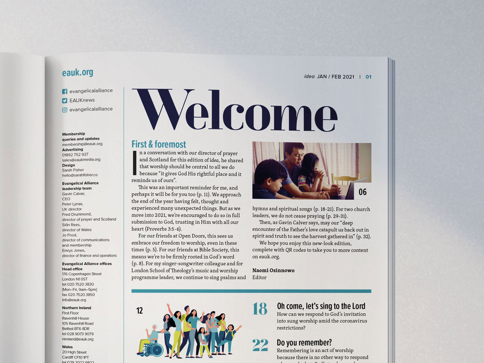 Contents page editorial magazine design by Sarah Fisher on Dribbble