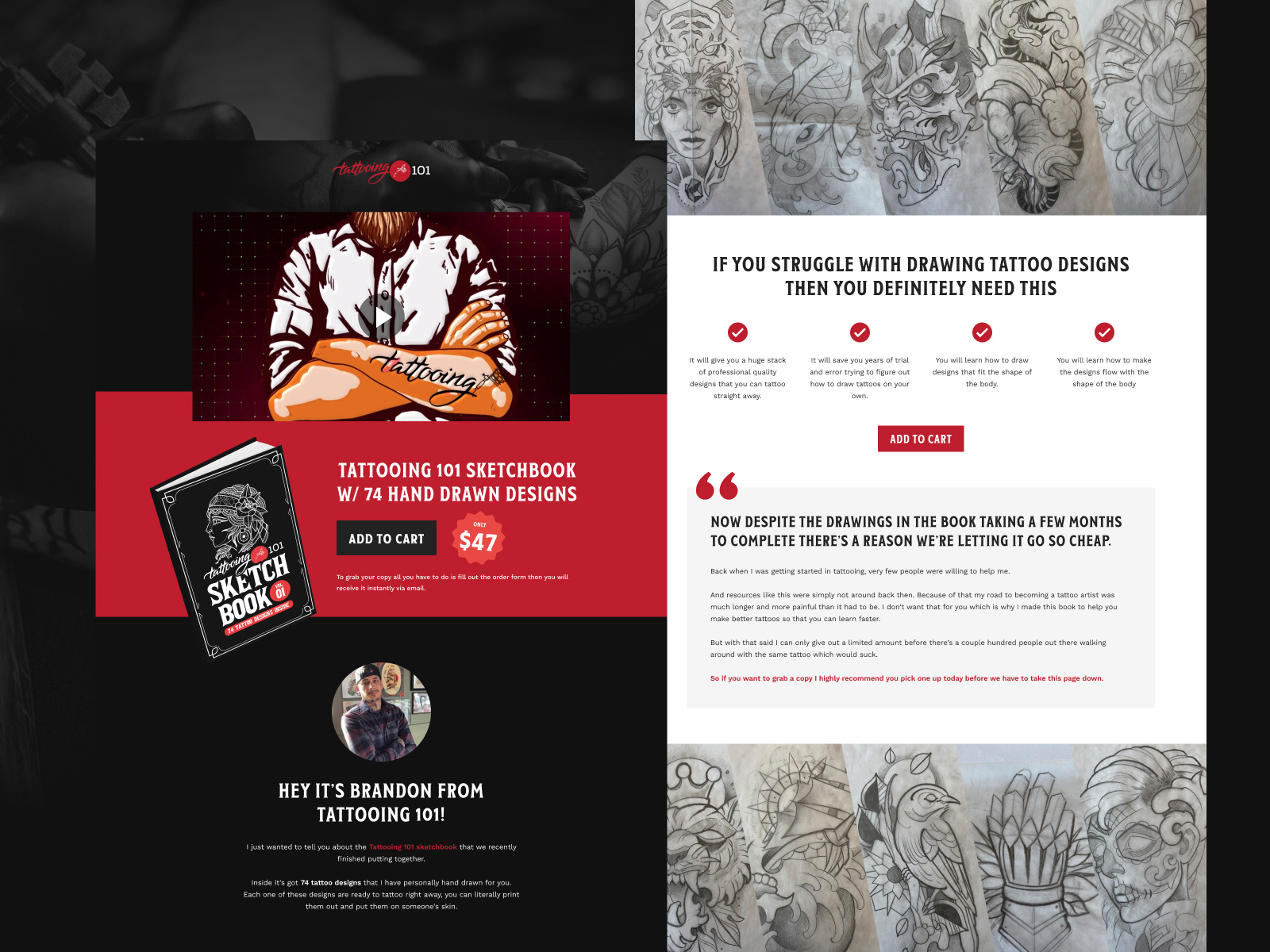 Tattooing 101 Sketch Book - Sales Funnel by LaHiraya Studio on Dribbble