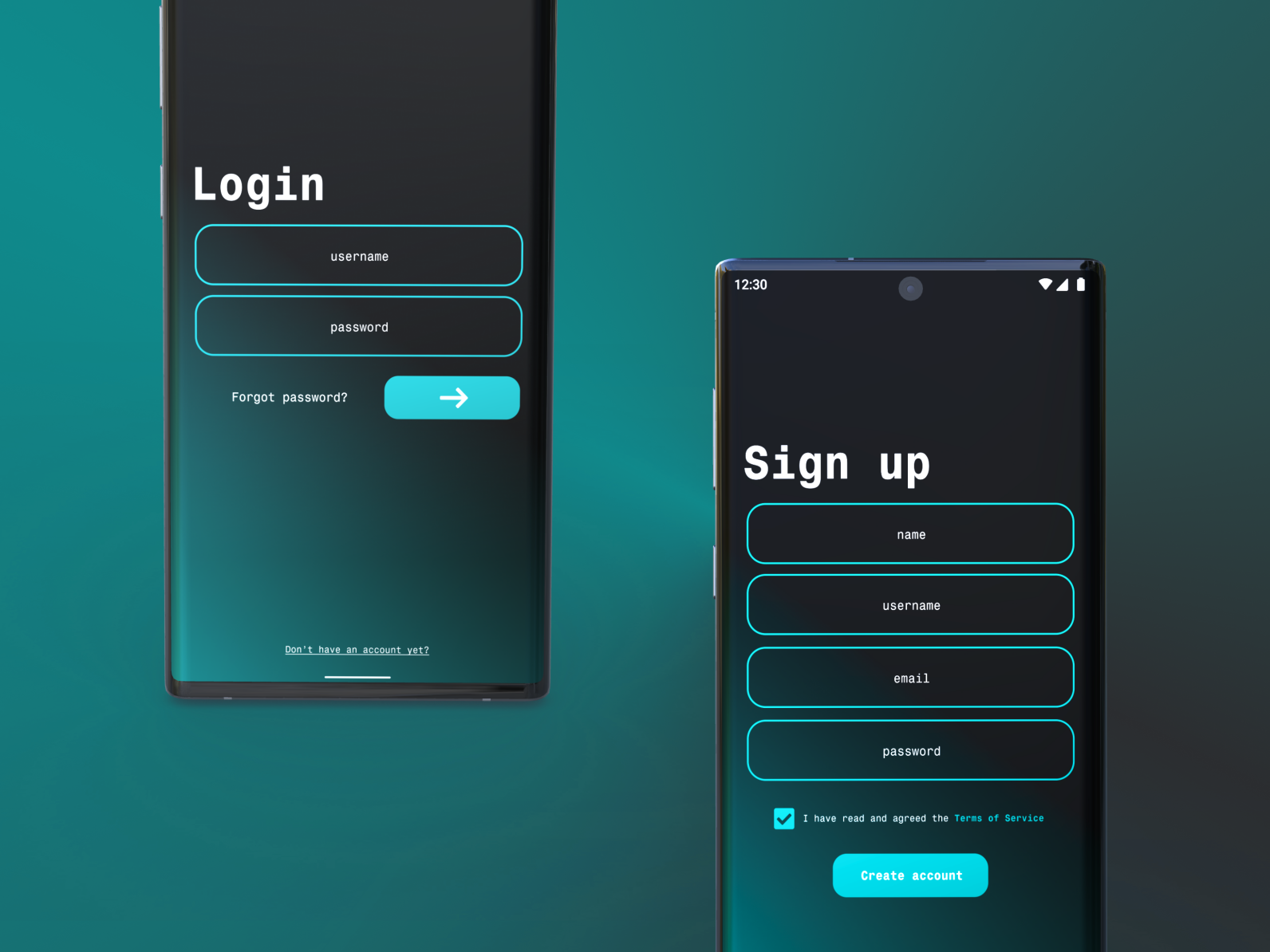 Neon Blue Login/Sign-up by Arvin Das on Dribbble