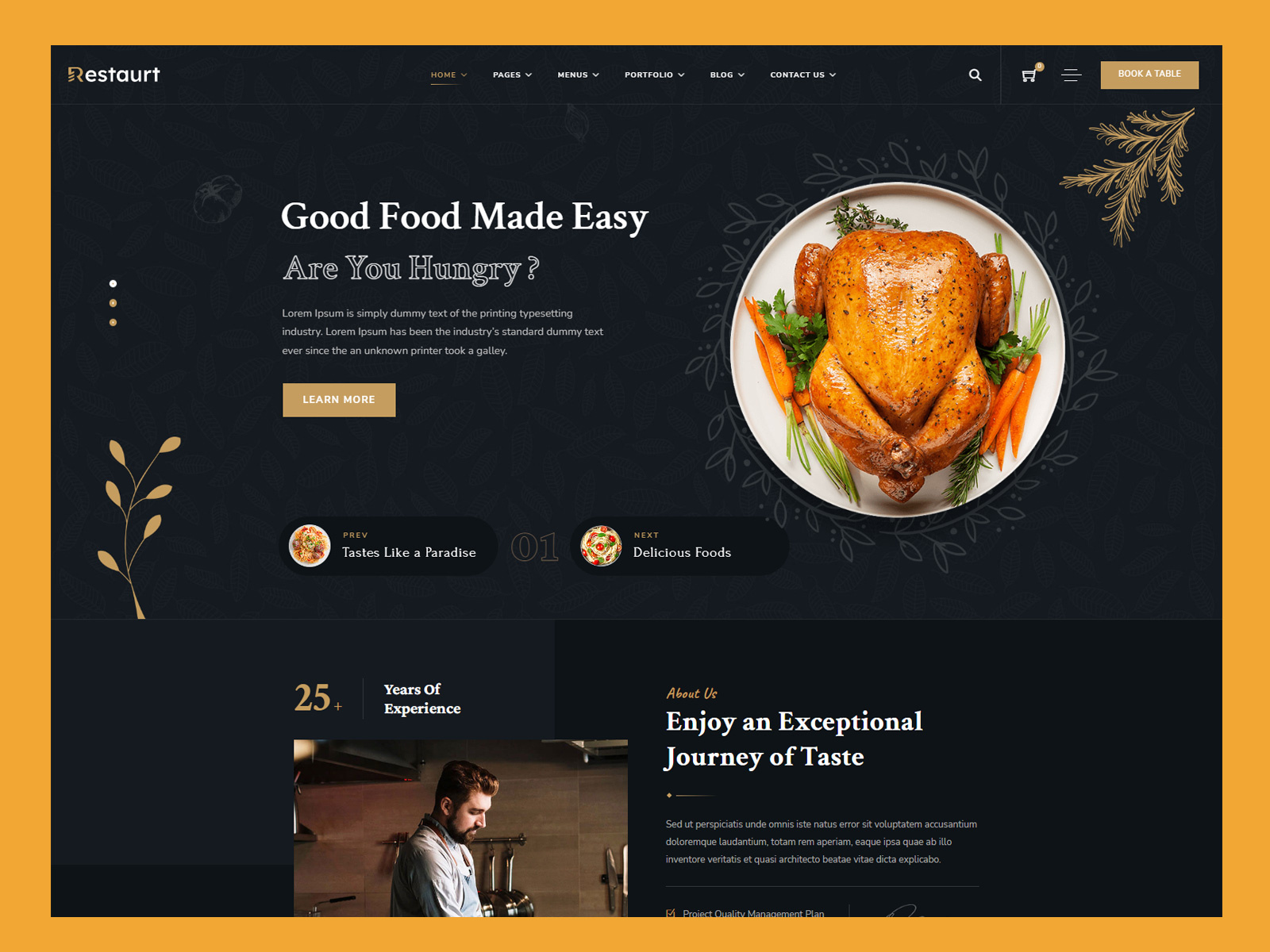 Restaurt - Restaurant WordPress Theme by Zozothemes on Dribbble