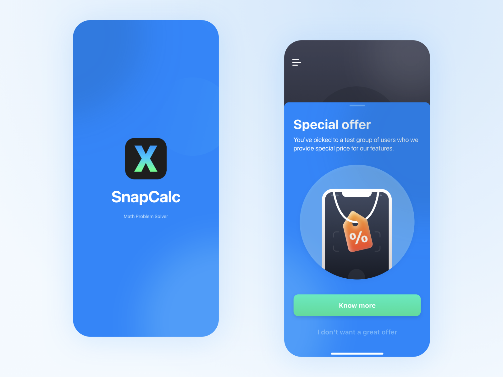 SnapCalc: Splash + Special Offer by Shevtsov Vitali for Apalon on Dribbble