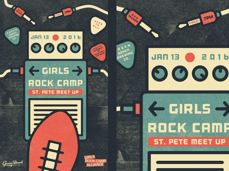 St. Pete Girls Rock Camp - Poster by Brian Morgante on Dribbble