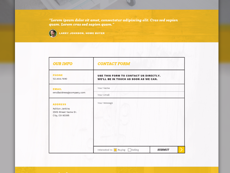 Contact Form Design by Garrett Campagna on Dribbble