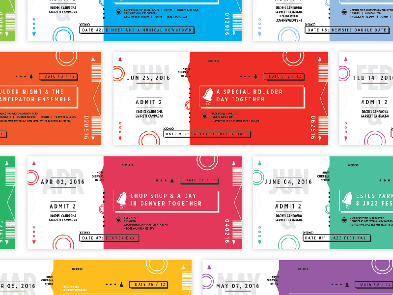 Tickets Designs by Garrett Campagna on Dribbble