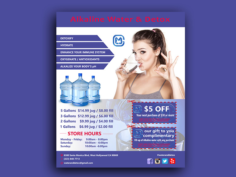 Water and Detox Flyer by Deepshikha on Dribbble