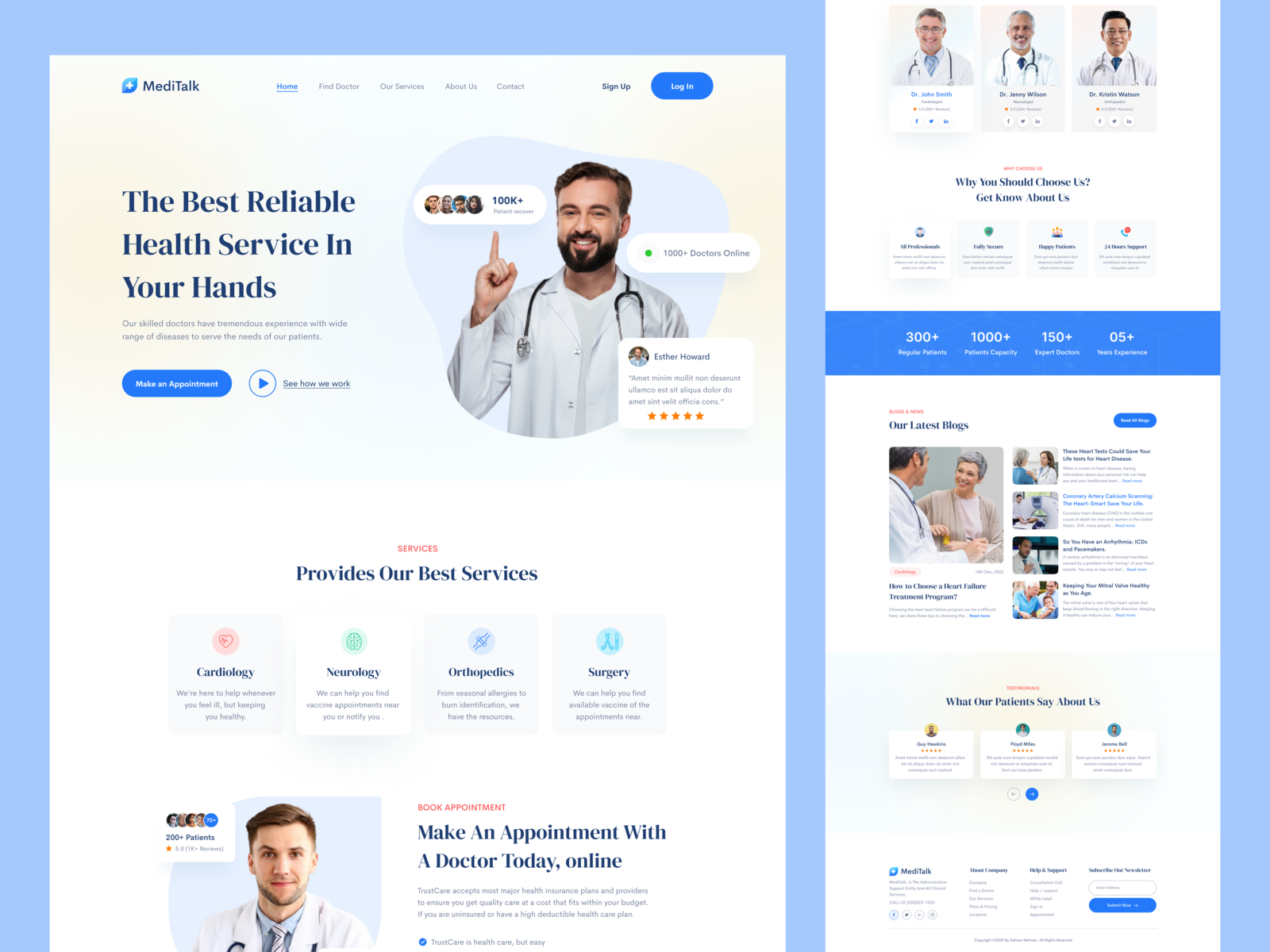 MediTalk | Medical Website Landing Page Design by Salman Rahman on Dribbble