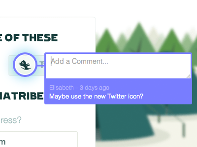 Commenting in Draft by Chris Mahon on Dribbble