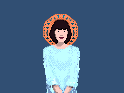 Pixel self-portrait by Ann Kostina on Dribbble