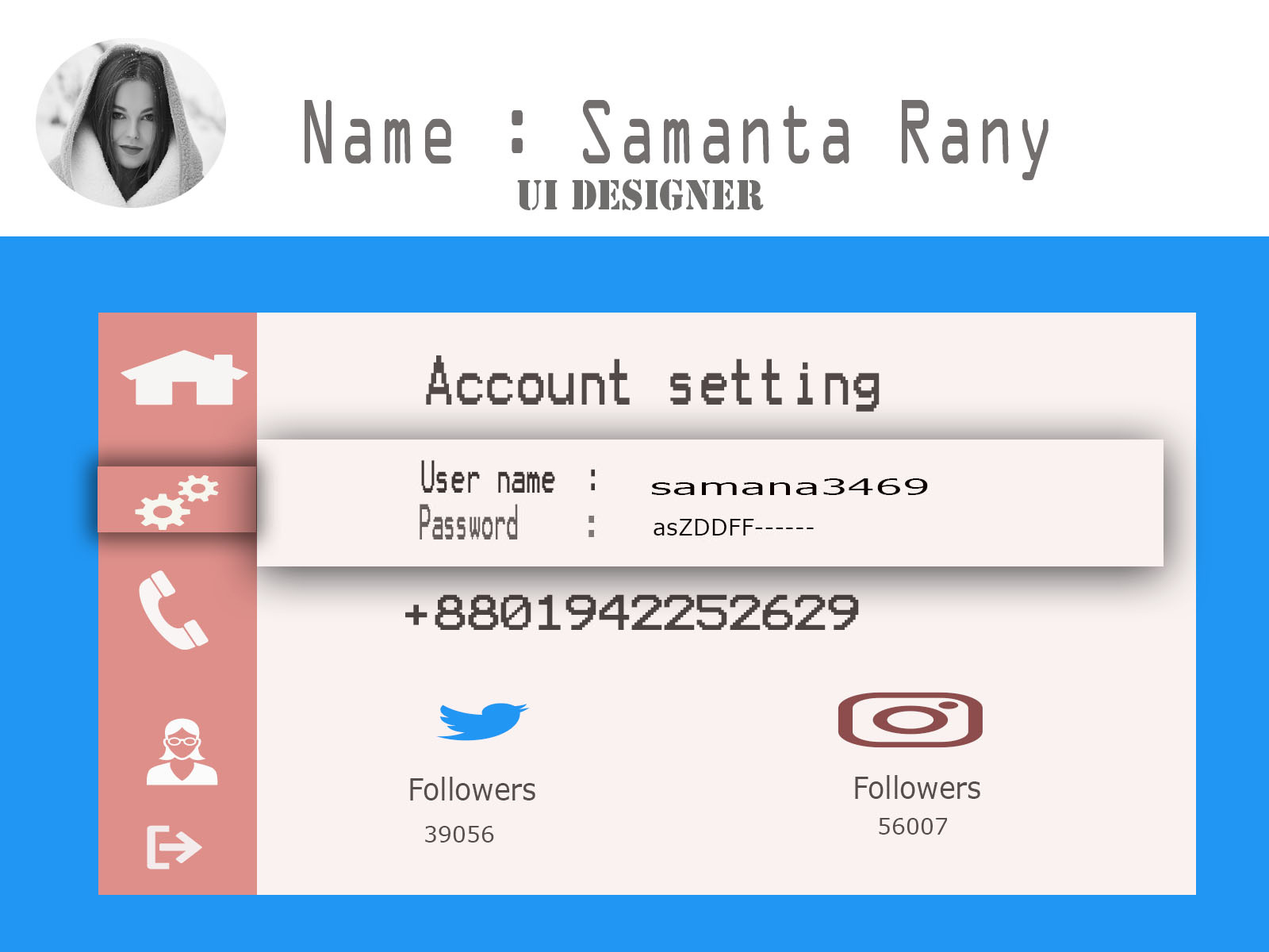 Setting Ui #dailyui #day7 by Md shafiqul islam on Dribbble