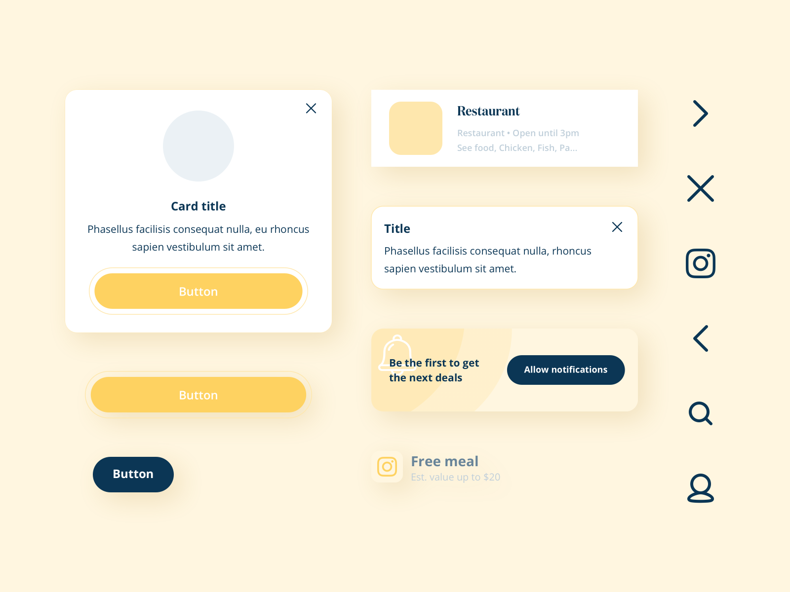 App UI Components -- UI Kit by Clémence Taillez on Dribbble