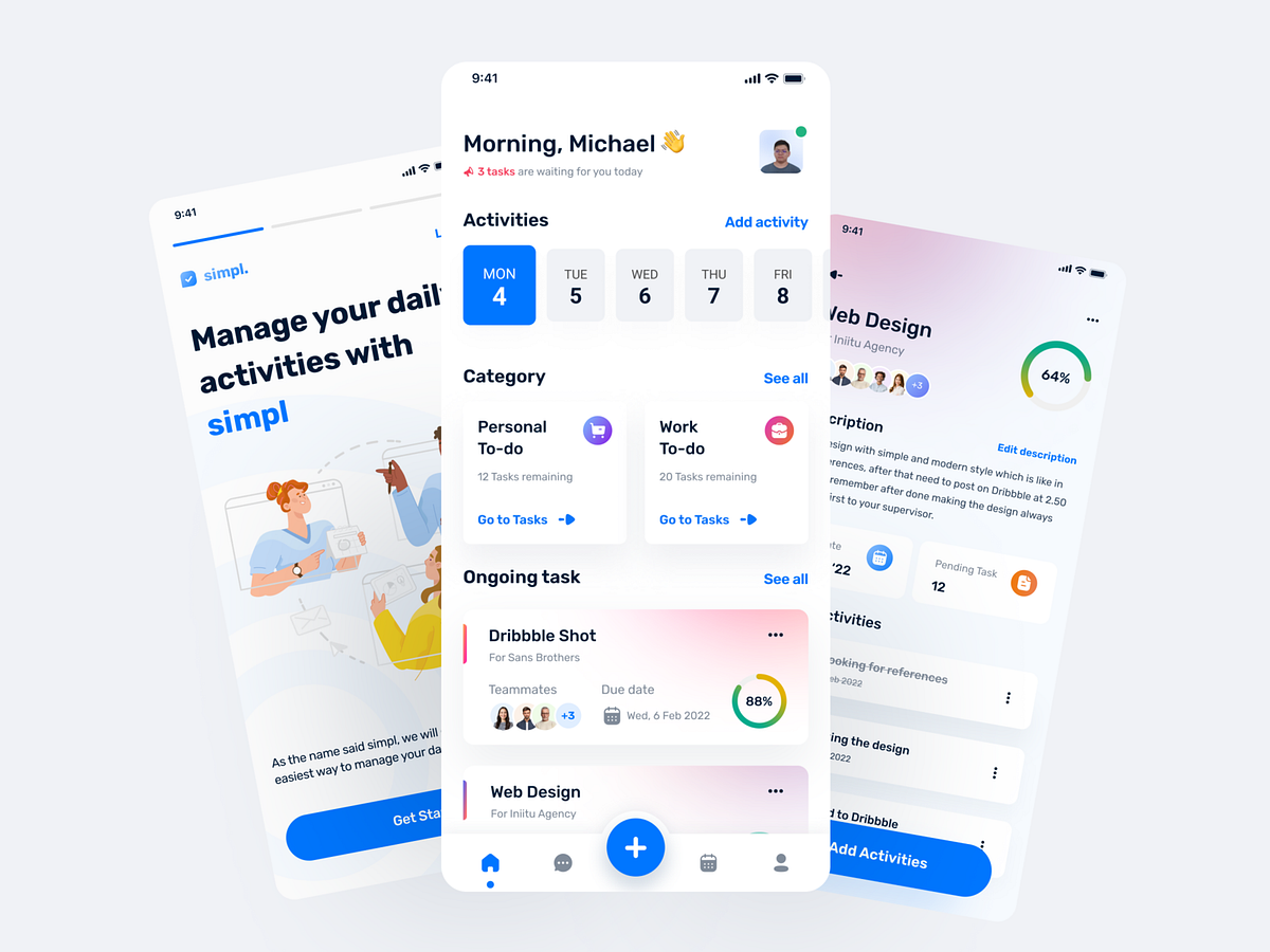 Simpl. - Task Management Mobile App by Michael Stevanus Hartono ️ for ...