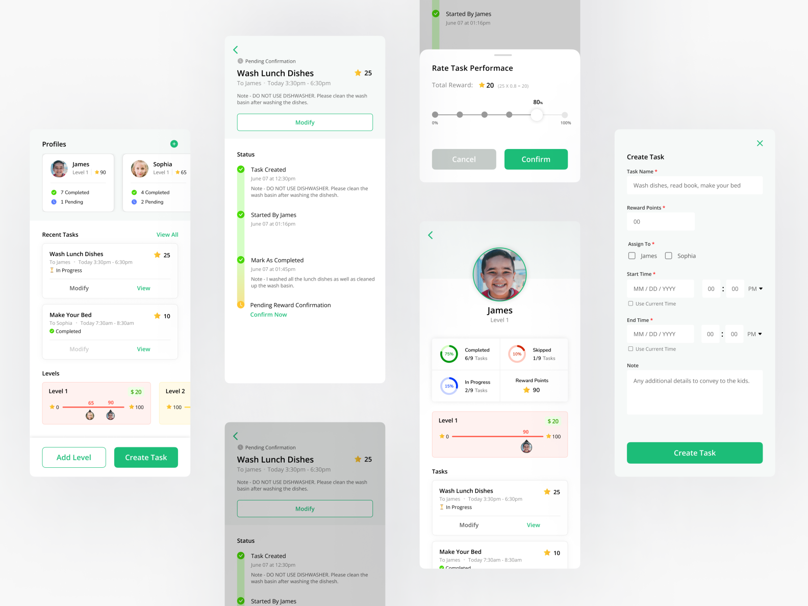 Kids Task Tracking by Amish Gadhia on Dribbble