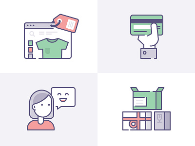 Ecommerce Icons for IconFinder & Shopify collaboration by Laura Reen on ...