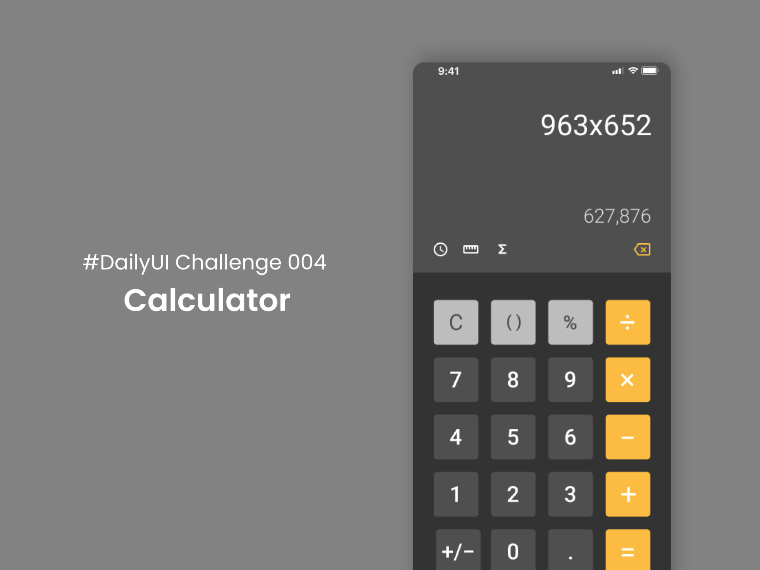 #DailyUI Challenge 004: Calculator by Evita Santoso on Dribbble