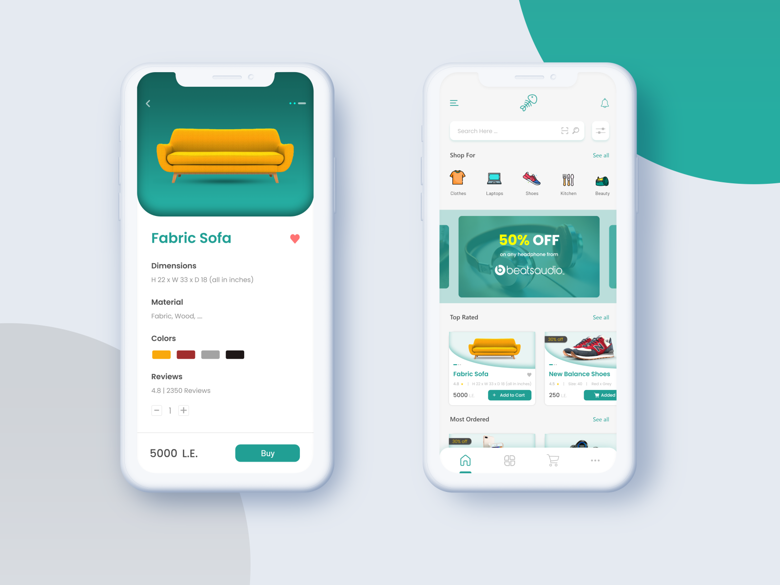 E-Commerce Mobile Application UI Design by Reem Samak on Dribbble