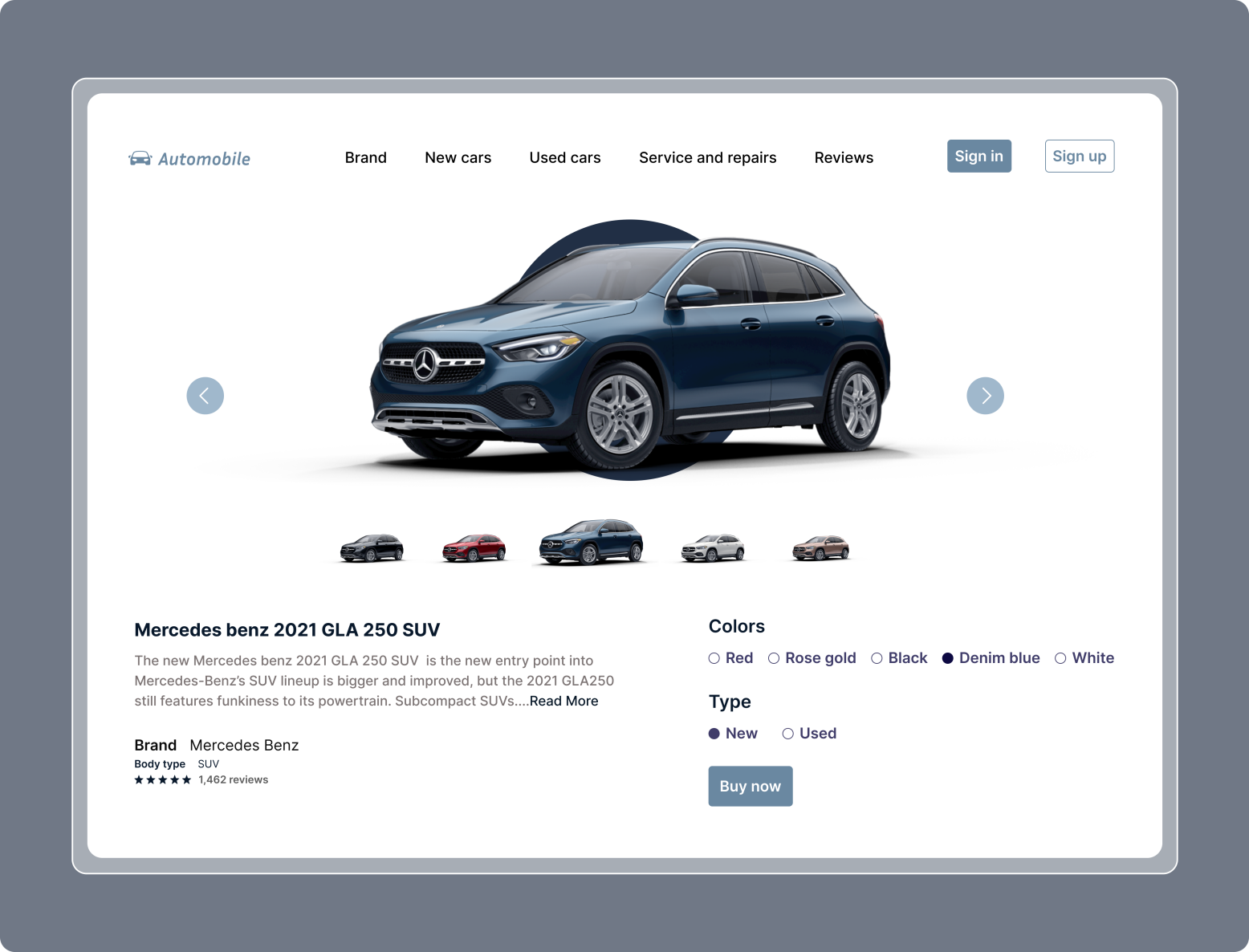 Automobile car description by Samm Mani on Dribbble