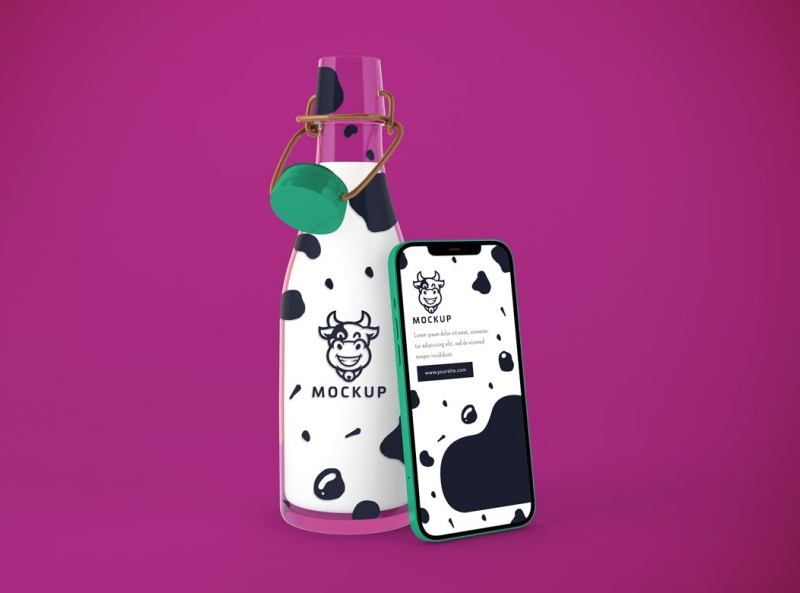 Milk Phone App Mockup by Creative Sandra on Dribbble