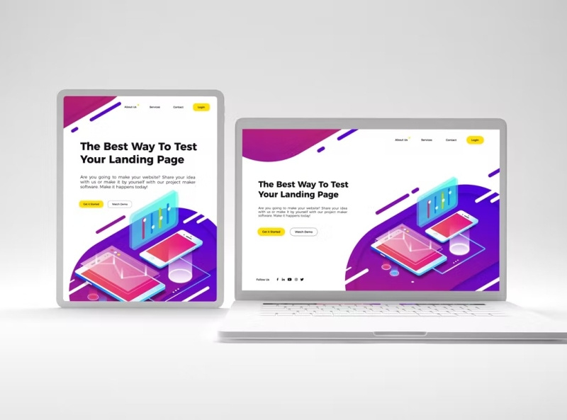 Free Clean Responsive Mockup by Creative Sandra on Dribbble