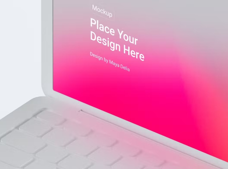 Free Isometric MacBook Clay Mockup by Creative Sandra on Dribbble