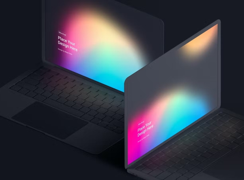 Free Isometric MacBook Clay Mockup by Creative Sandra on Dribbble