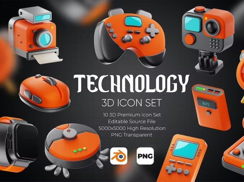 Technology 3D Icon Set by Creative Sandra on Dribbble