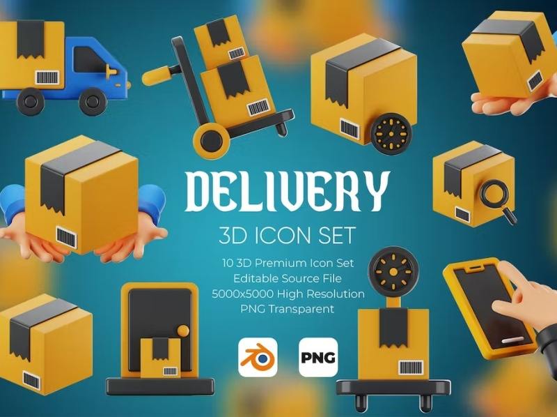 Delivery 3D Icon Set by Creative Sandra on Dribbble