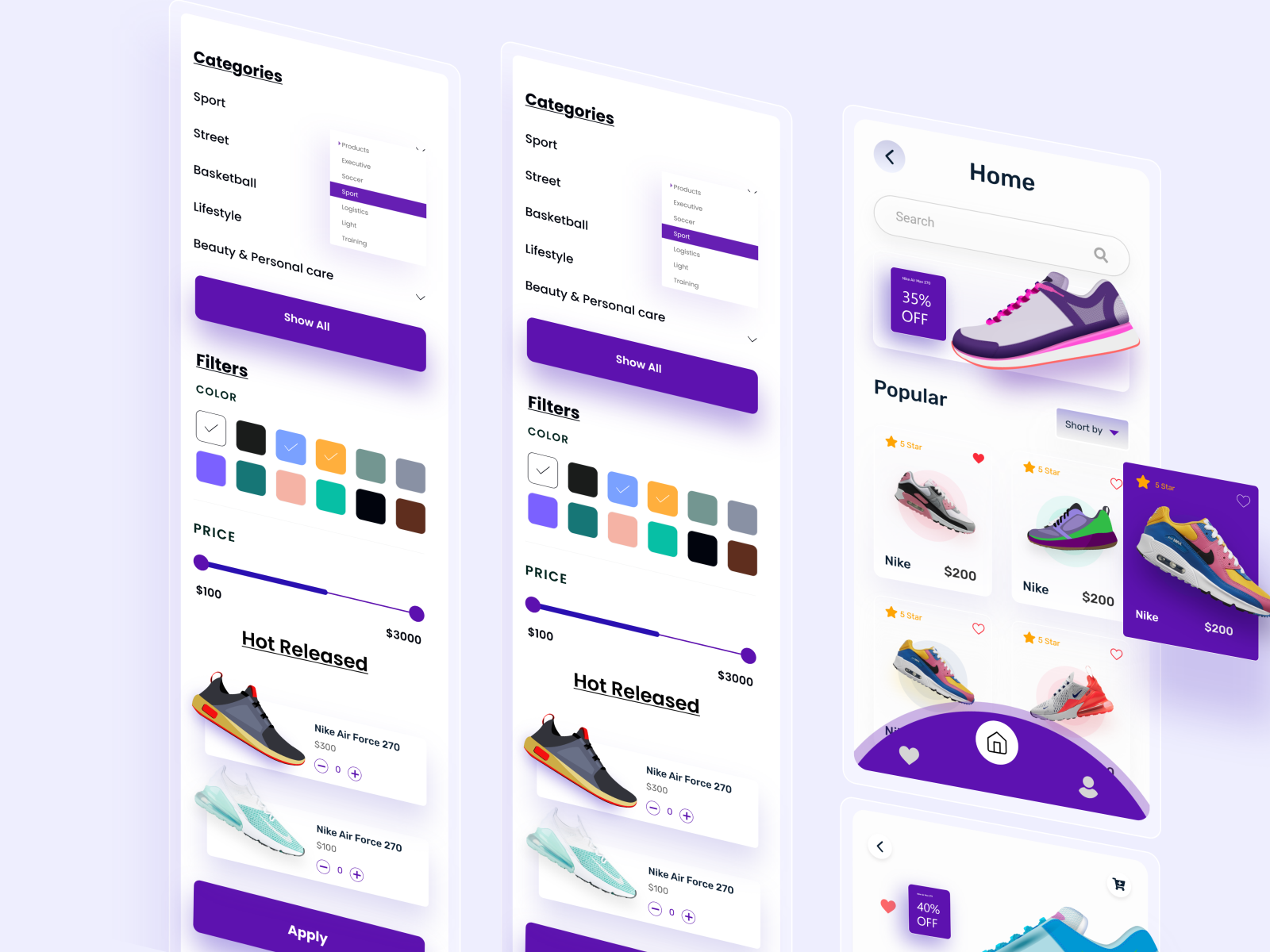 Nike Shoes - App Design Concept by Jarif Hasnu on Dribbble